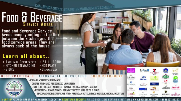Food and Beverage Service Areas – BNG Hotel Management Institute