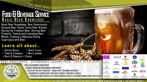 Basic Beer Knowledge – BNG Hotel Management Institute