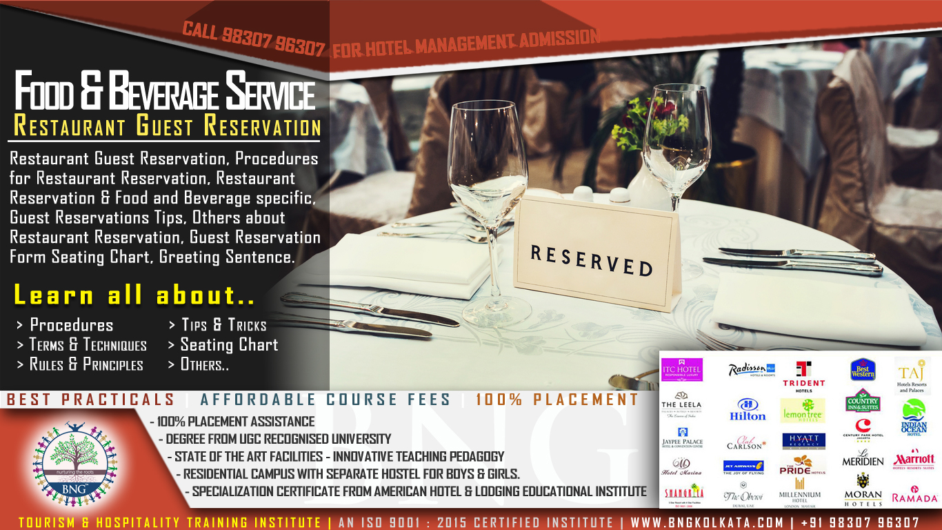 Restaurant Guest Reservation | BNG Hotel Management Institute