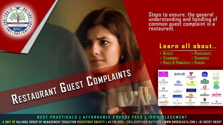 Restaurant Guest Complaint | BNG Hotel Management Institute